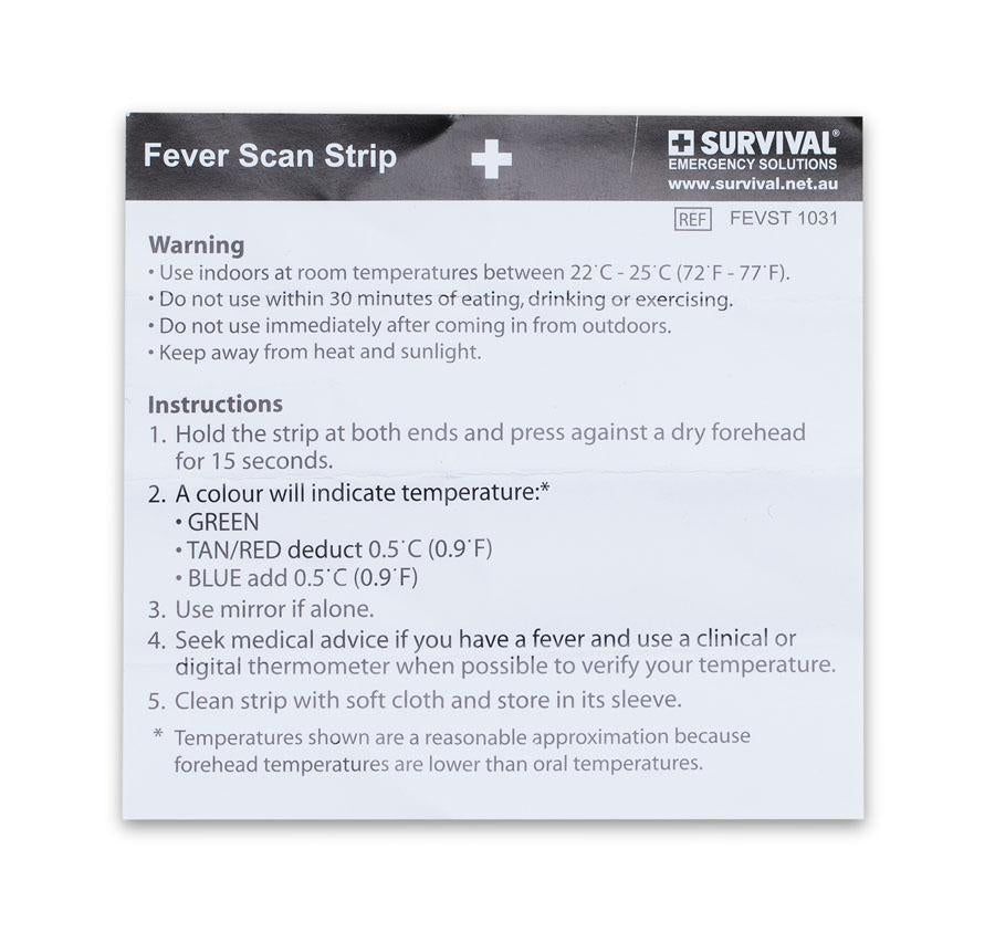First Aid Restock Item - Fever scan strip